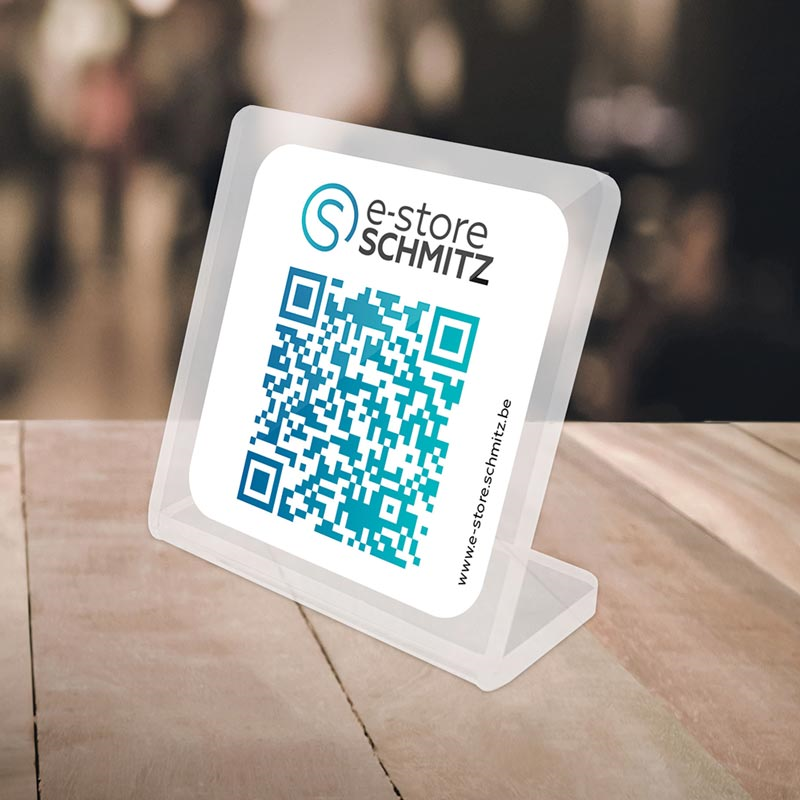 Chevalet plexi QR personnalisé | Support menu ou lien digital | e-store ...
