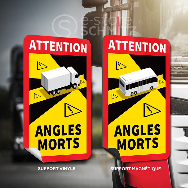 Signalétique angles morts pour véhicules lourds, supports autocollant ...