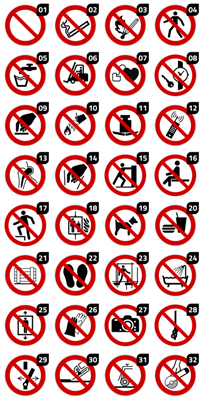 Impression Signalétique Pictogrammes Interdiction | e-store SCHMITZ