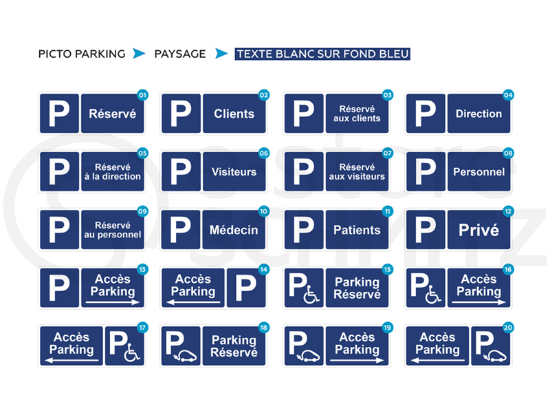 Signalétique Parking PMR, Électrique ou Réservé | Impression rapide | e ...