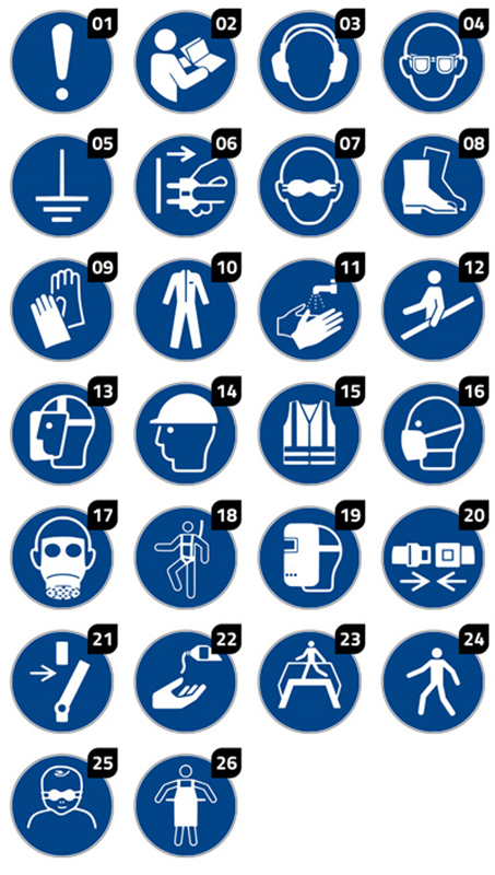 Impression Signalétique Pictogrammes Obligation | e-store SCHMITZ