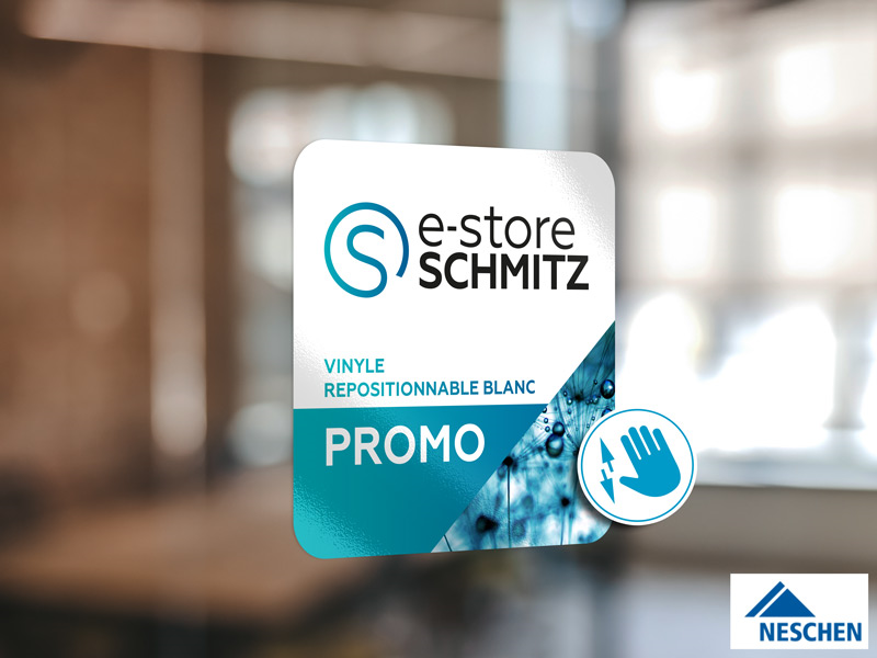 Impression vinyle blanc repositionnable | Stickers publicitaires | e ...