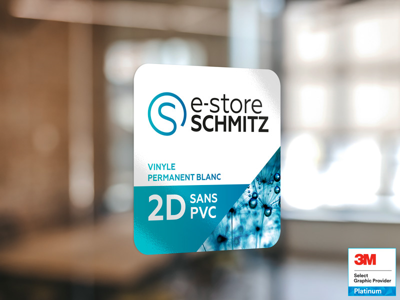 Impression vinyle blanc sans PVC - Adhésif écoresponsable grand format ...